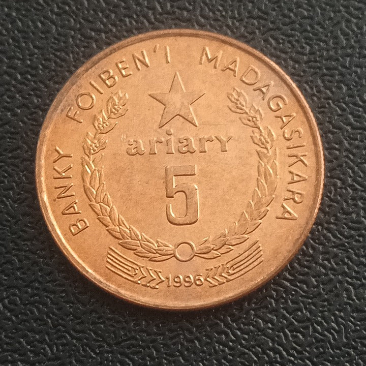 5 Ariary 1996 XF - Madagascar – Hobby Corner