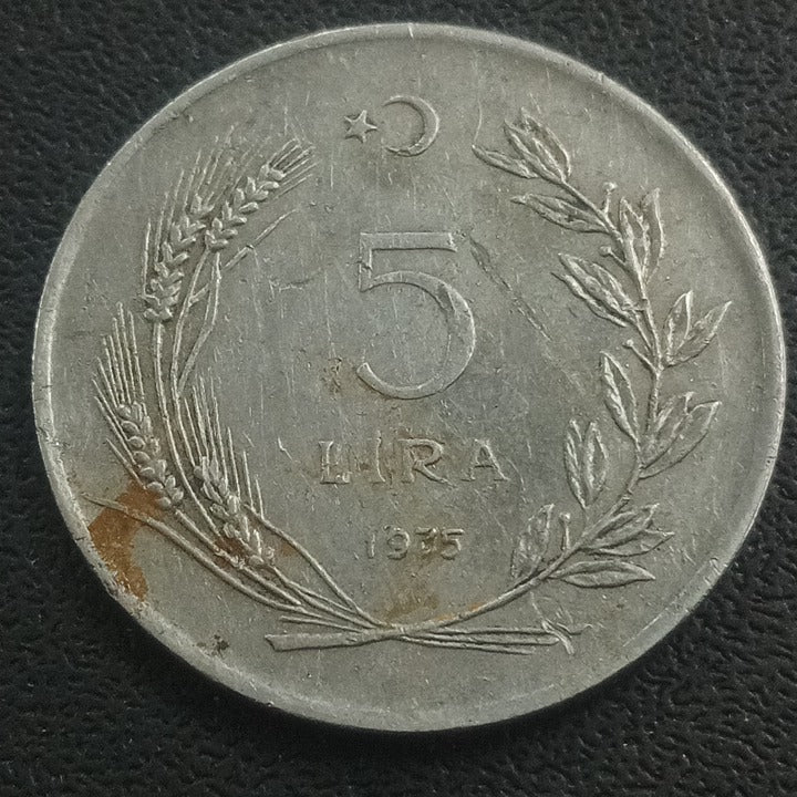 5 Lira 1975 - Turkey (Big Coin) – Hobby Corner