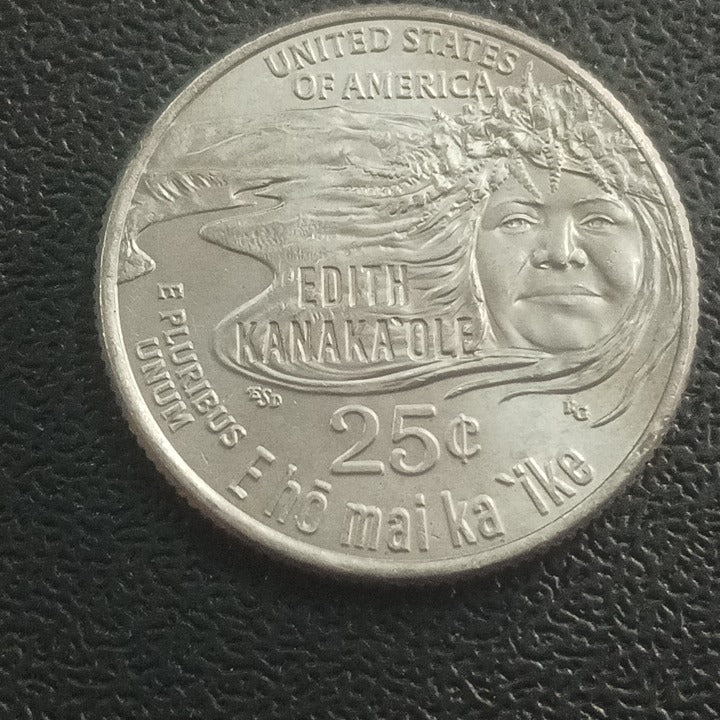 25 Cents (Edith Kanaka ole) - U.S.A - American Women Quarter Program ...